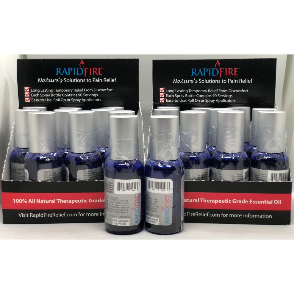 Lemongrass or Wintergreen Topical Analgesic 20ct Roll-ons – Rapid Fire ...